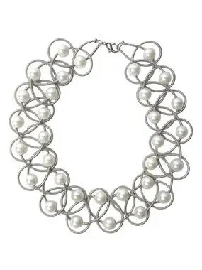 Jewelry | Tigerstars Lustrous White Mother Of Pearl Silver Piano Wire ...